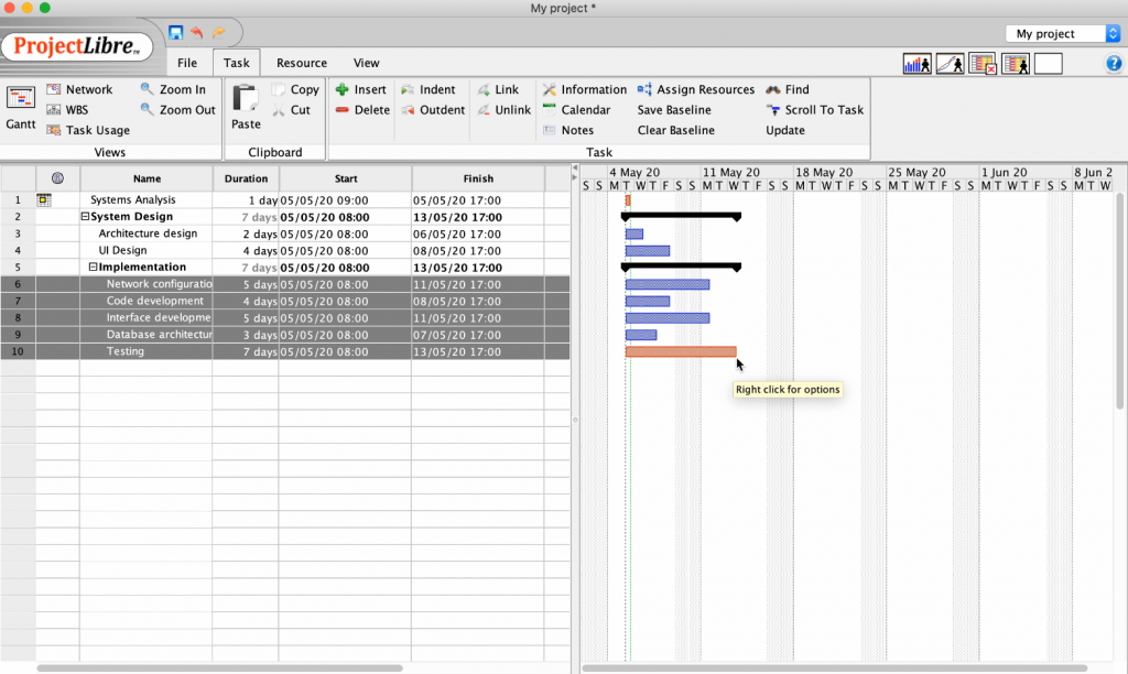 ProjectLibre – BTEC Computing