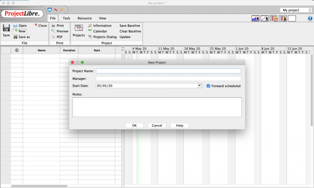 ProjectLibre - BTEC Computing